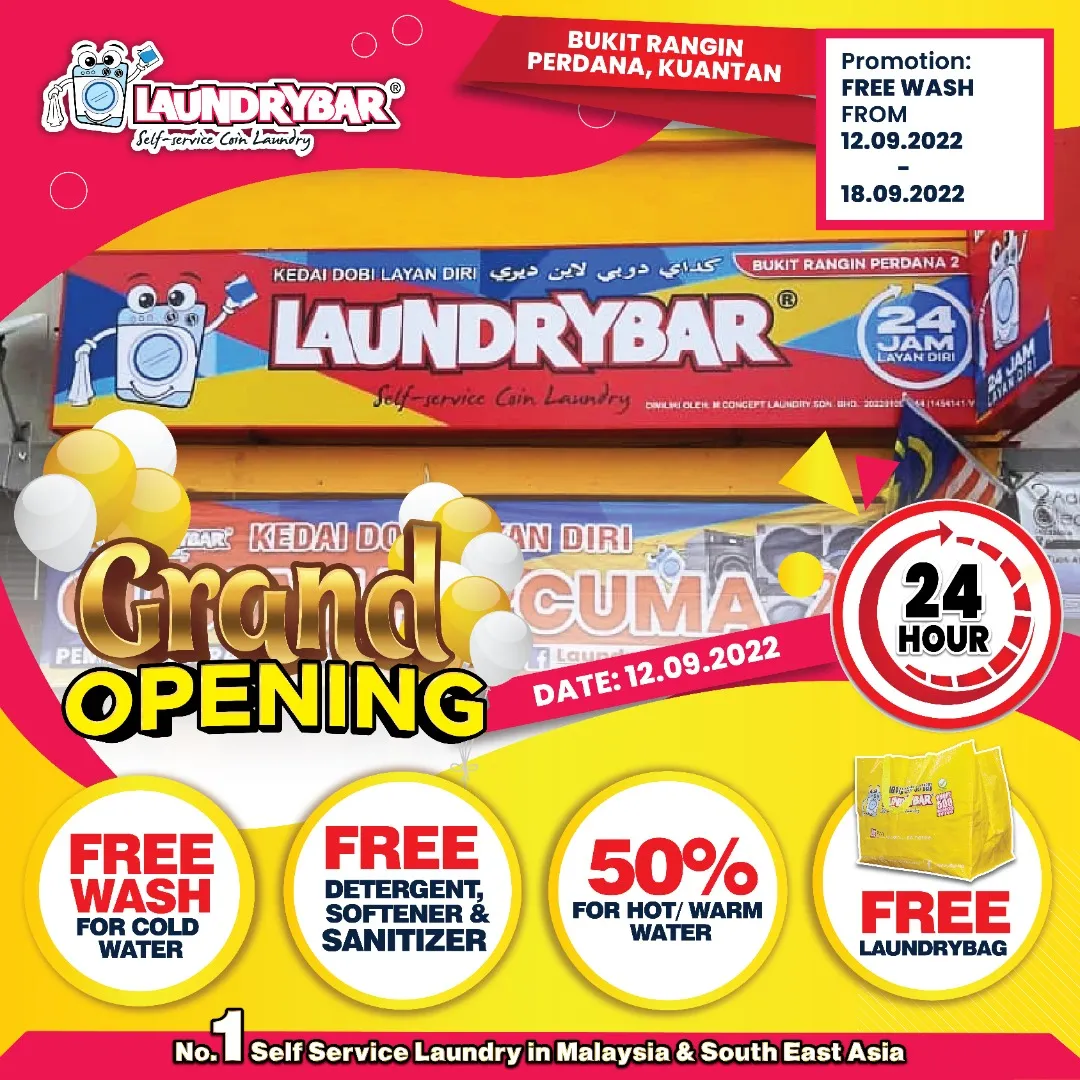 GRAND OPENING-LAUNDRYBAR BUKIT RANGIN PERDANA 2, KUANTAN - LaundryBar