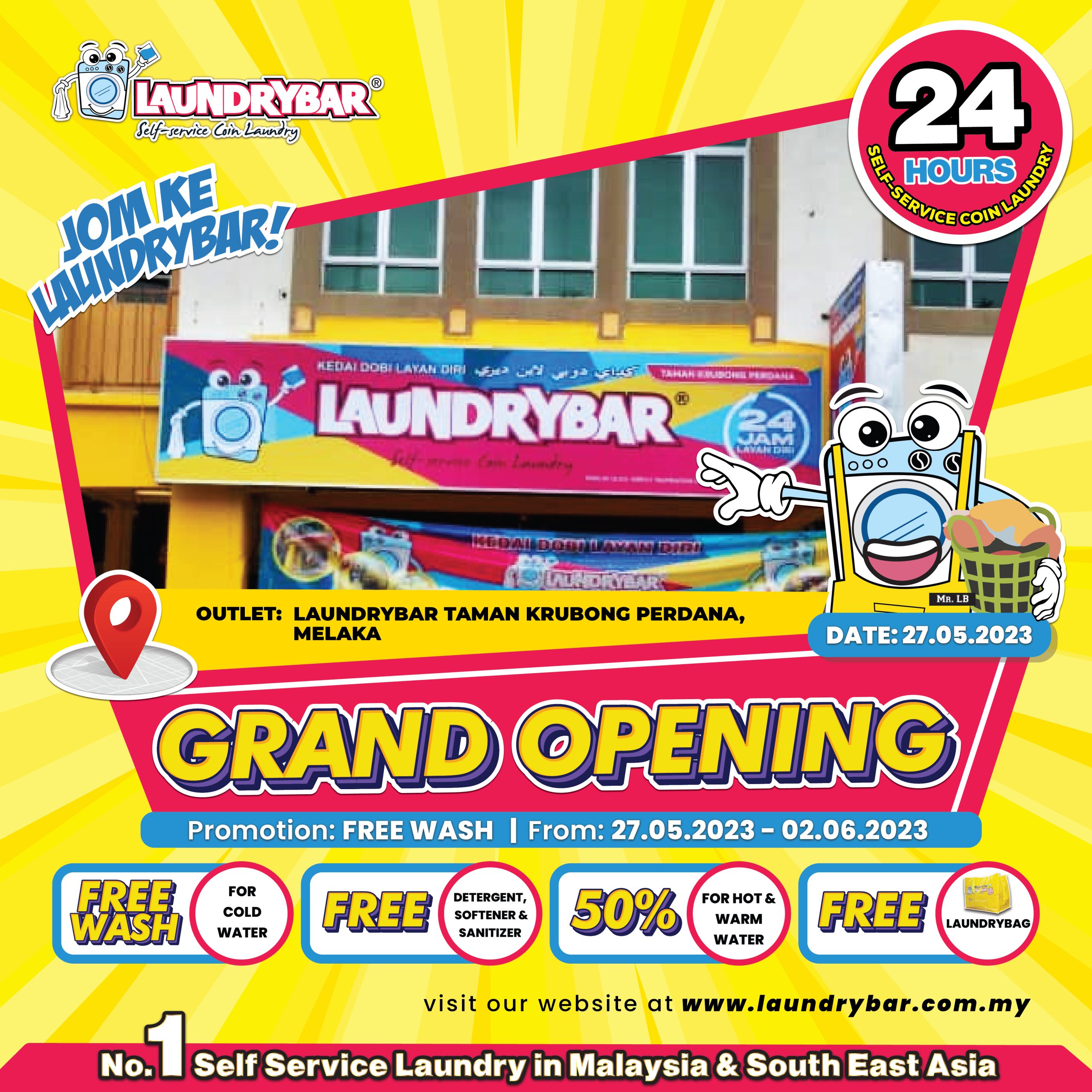 GRAND OPENING – LAUNDRYBAR TAMAN KRUBONG PERDANA, MELAKA - LaundryBar