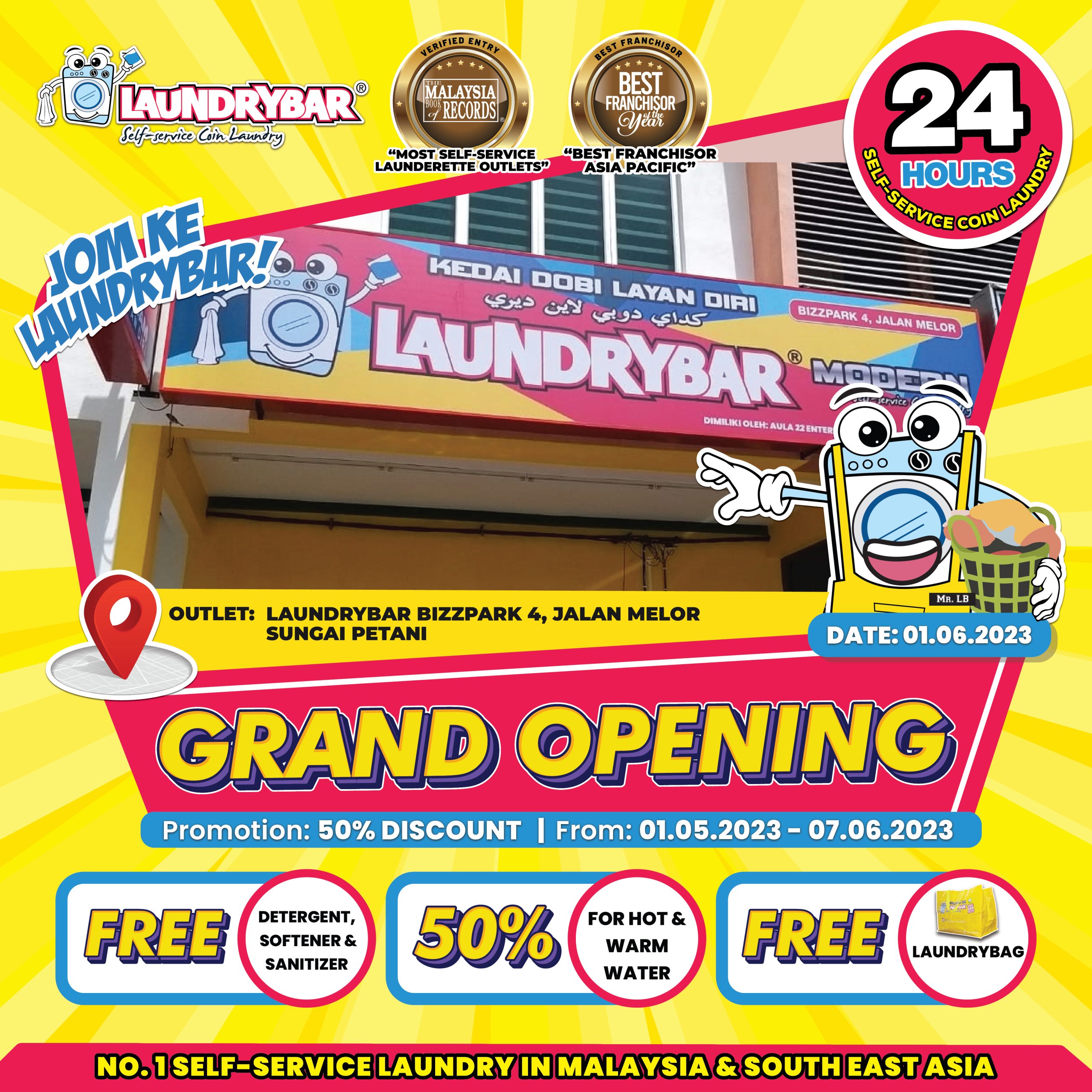 GRAND OPENING – LAUNDRYBAR MODERN BIZZPARK 4, JALAN MELOR KEDAH - LaundryBar