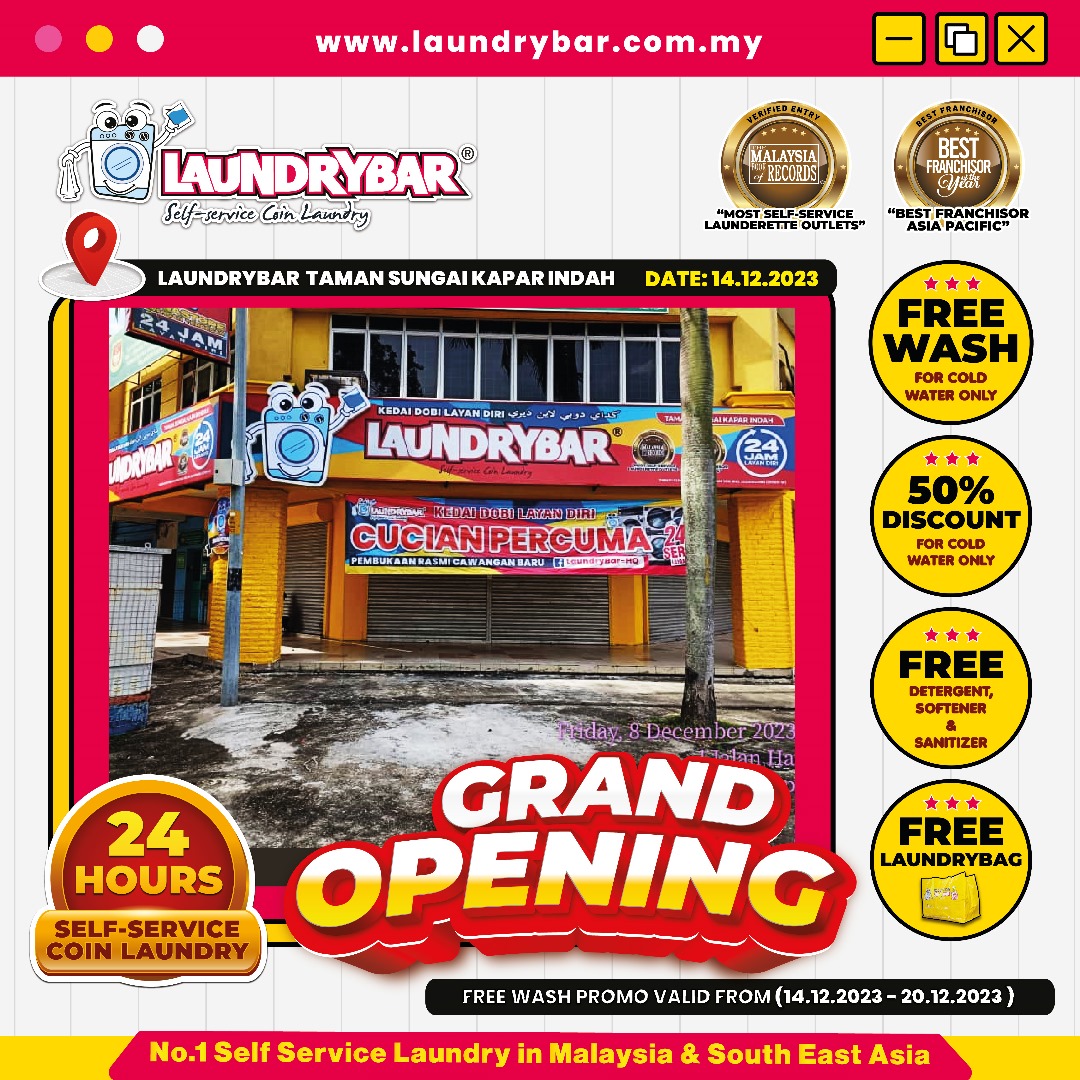 GRAND OPENING – LAUNDRYBAR MEGASTORE TAMAN SUNGAI KAPAR INDAH - LaundryBar