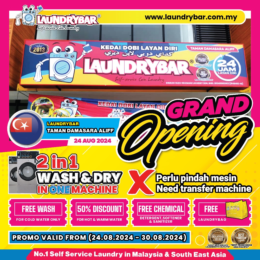 GRAND OPENING - LAUNDRYBAR TAMAN DAMANSARA ALIFF, JB - LaundryBar