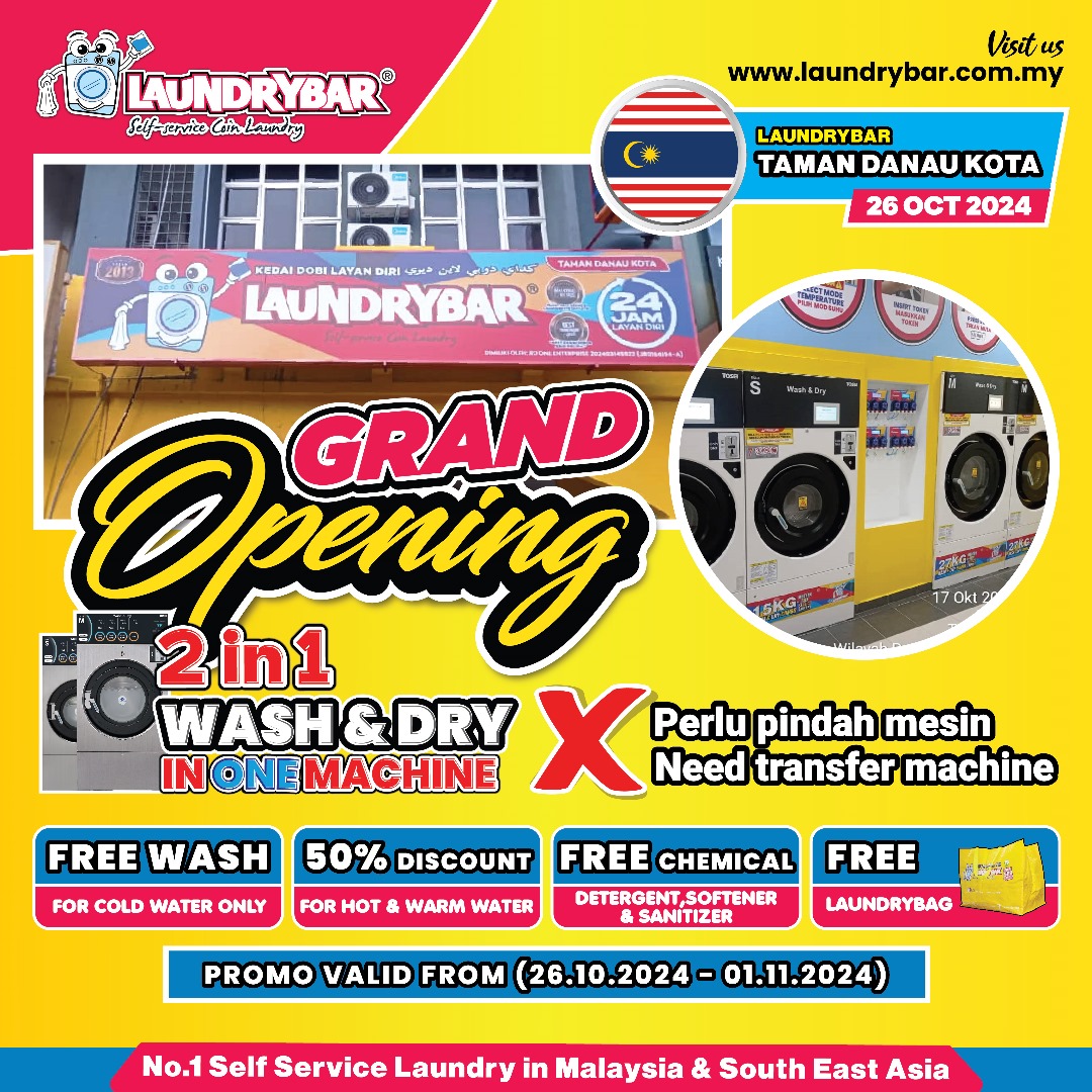 GRAND OPENING MODERN LAUNDRYBAR TAMAN DANAU KOTA, KUALA LUMPUR - LaundryBar