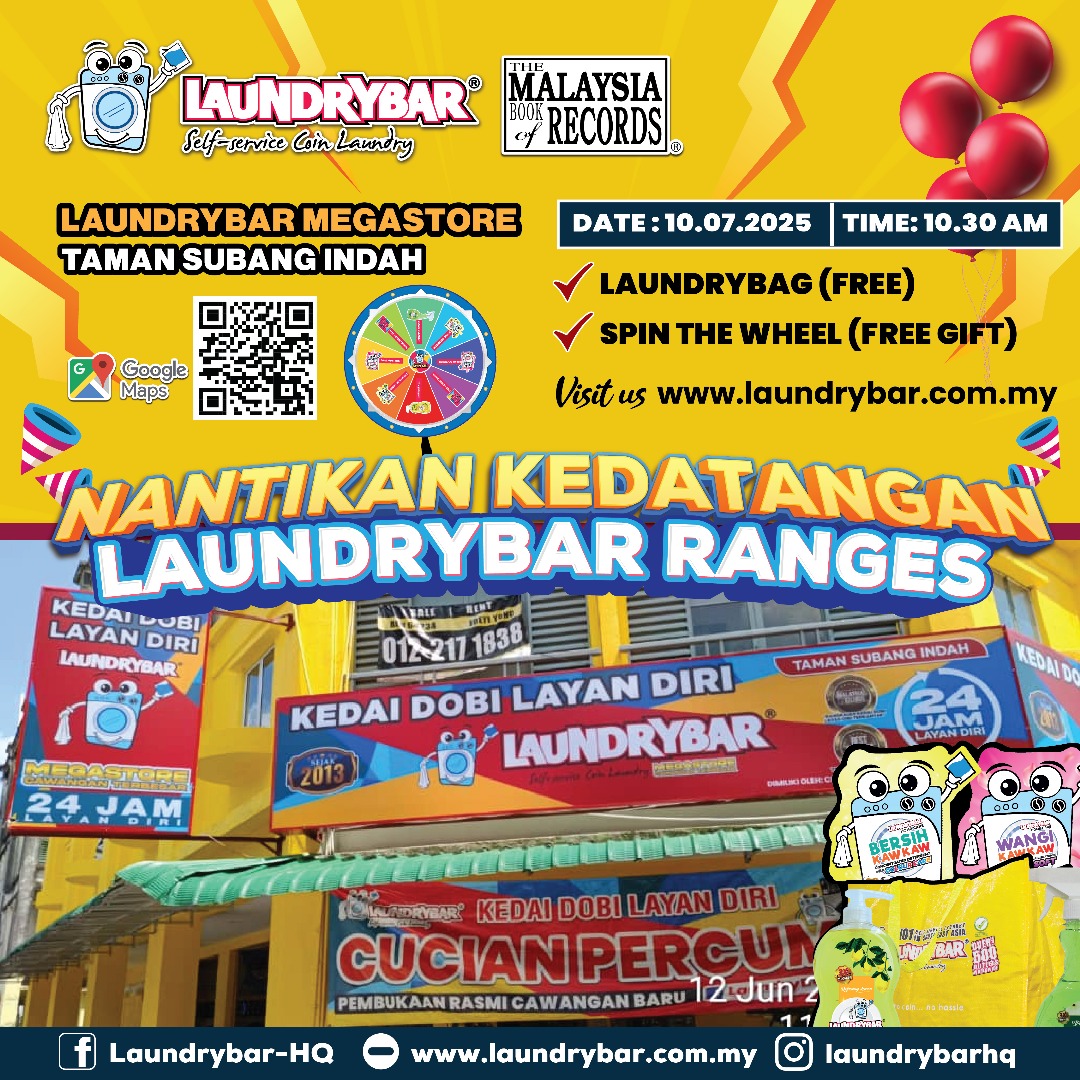 𝐑𝐀𝐍𝐆𝐄𝐑𝐒 𝐋𝐀𝐔𝐍𝐃𝐑𝐘𝐁𝐀𝐑 𝐌𝐄𝐆𝐀𝐒𝐓𝐎𝐑𝐄 𝐓𝐀𝐌𝐀𝐍 𝐒𝐔𝐁𝐀𝐍𝐆 𝐈𝐍𝐃𝐀𝐇, 𝐏𝐄𝐓𝐀𝐋𝐈𝐍𝐆 𝐉𝐀𝐘𝐀 - LaundryBar