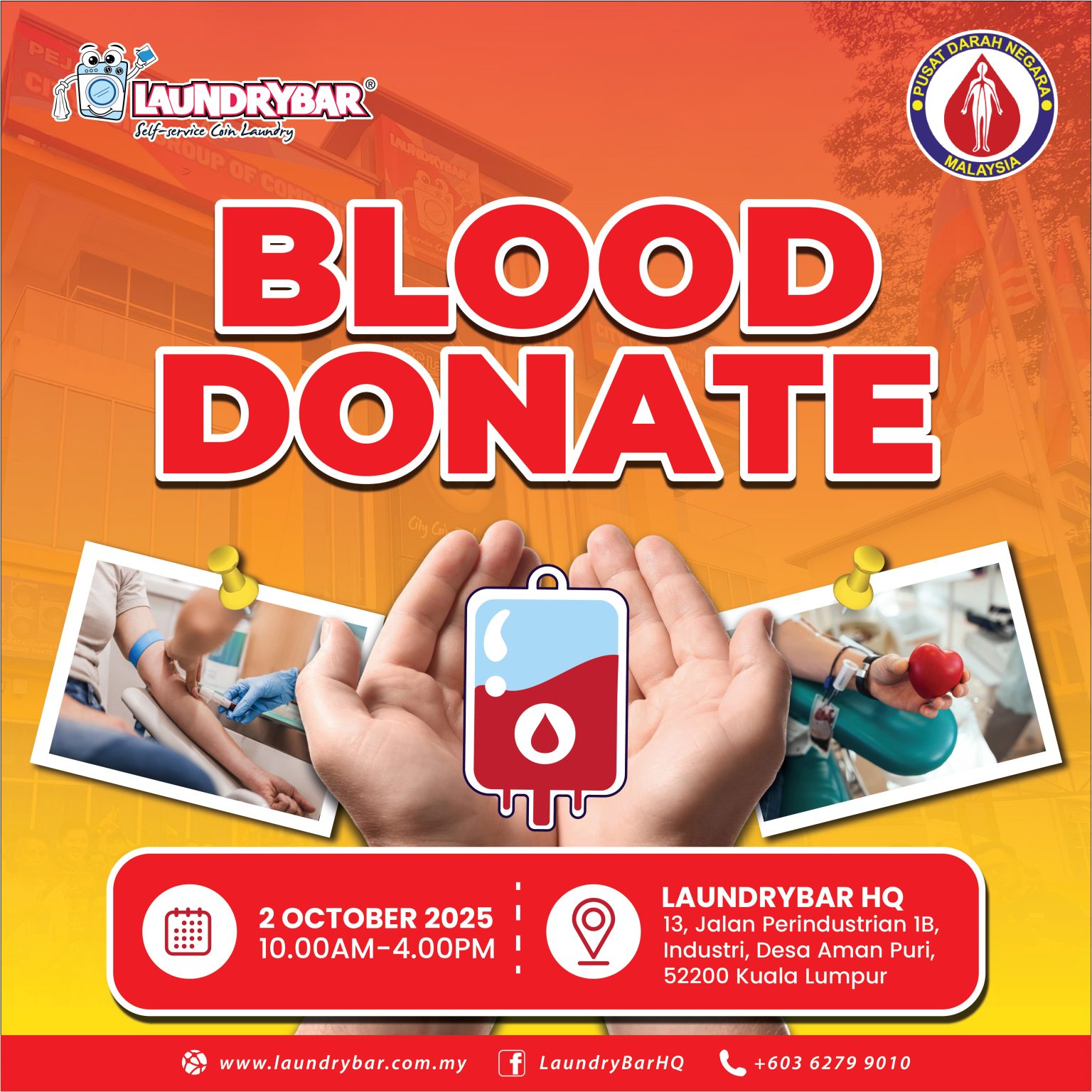Laundrybar HQ Blood Donation Campaign 2025 - LaundryBar